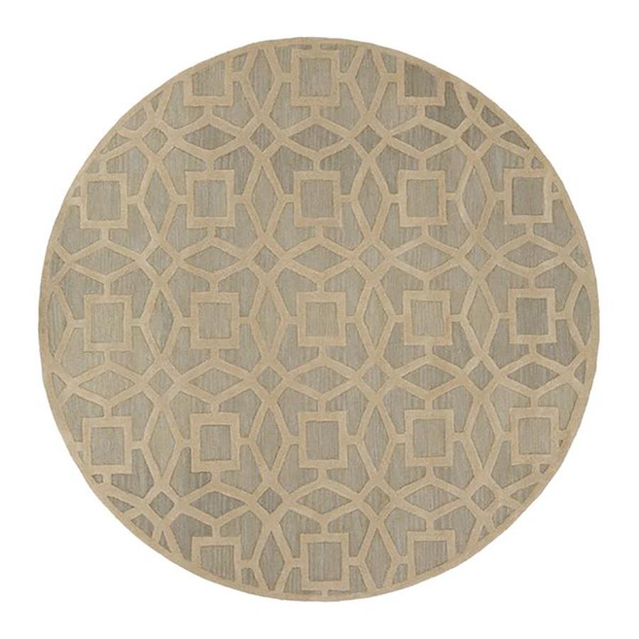 Surya Dream Light Gray/Khaki Round Indoor Handcrafted Area Rug (Common ...