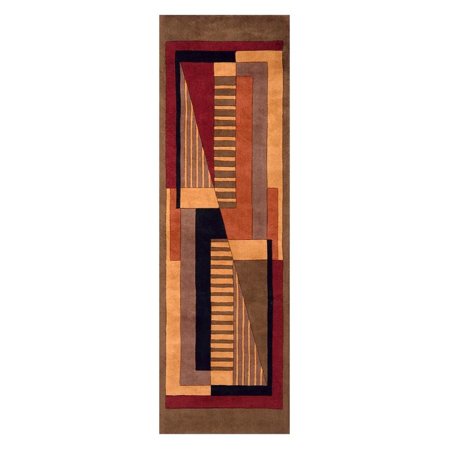 Momeni New Wave Pomegranate Indoor Handcrafted Runner (Common: 2 x 8 ...