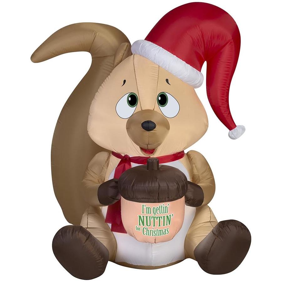 J. Marcus 5-ft x 4.4167-ft Lighted Squirrel Christmas Inflatable at ...