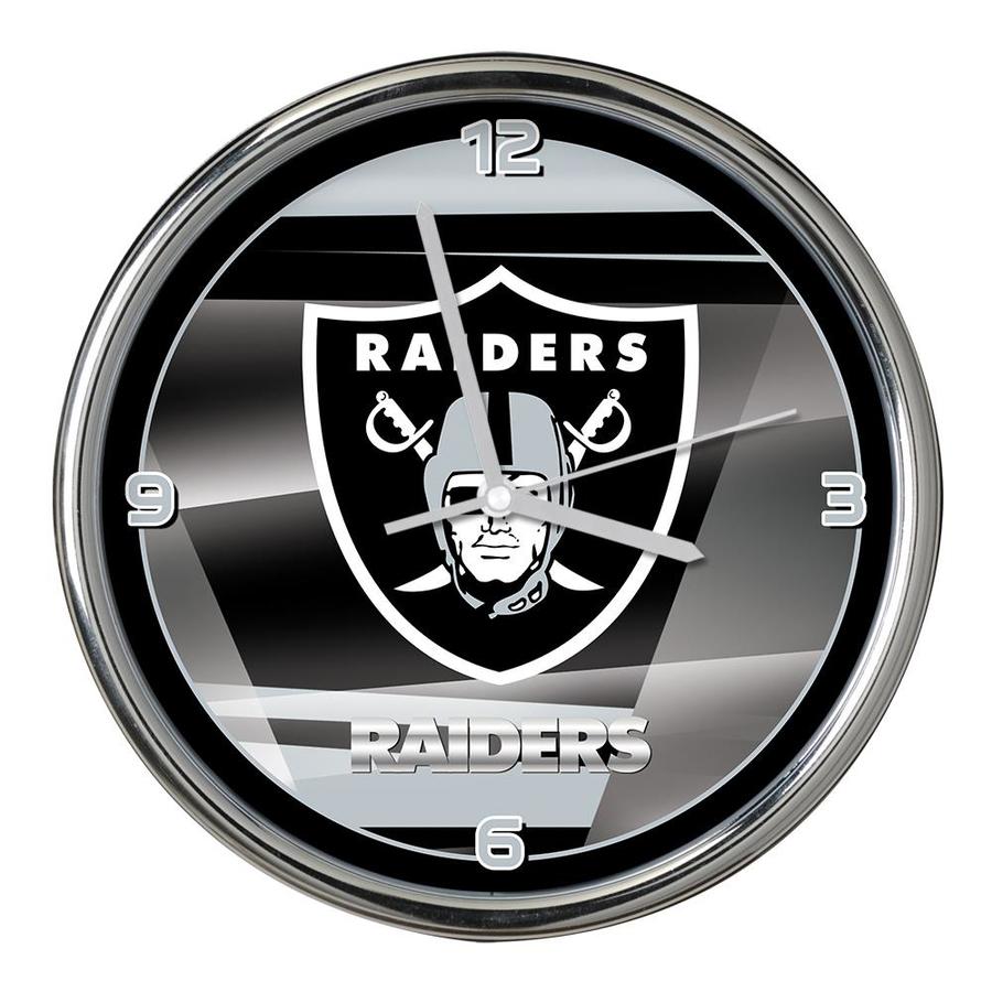 The Memory Company Analog Oakland Raiders Round Wall Clock in the ...