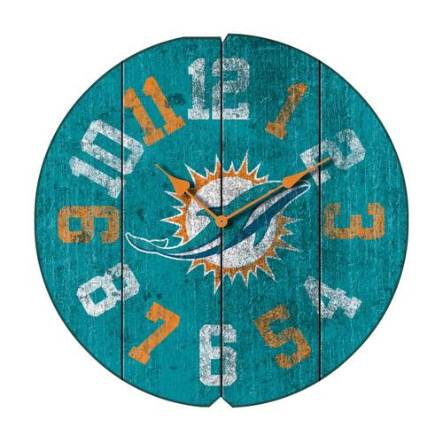 Imperial International Miami Dolphins NFL Vintage Clock Digital Round ...