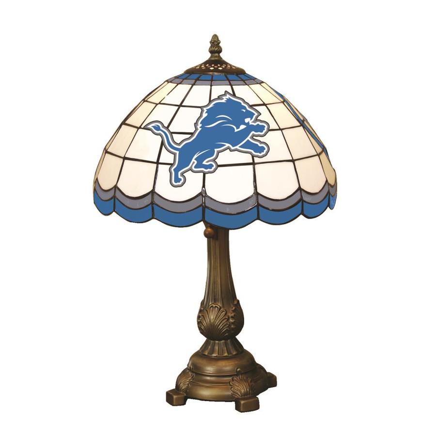 The Memory Company Detroit Lions Tiffany Lamp 19.5-in Bronze Table Lamp ...