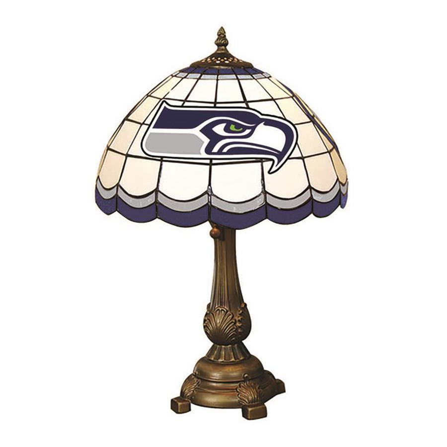 The Memory Company Seattle Seahawks Tiffany Lamp 19.5-in Bronze Table ...