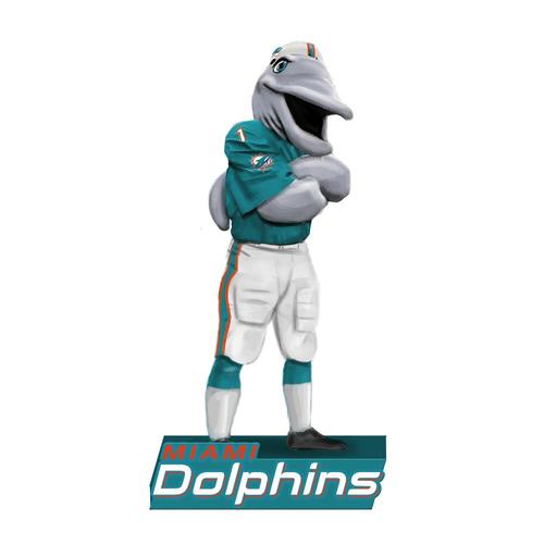 Team Sports America Miami Dolphins 12-in H x 7-in W Green Animal Garden ...