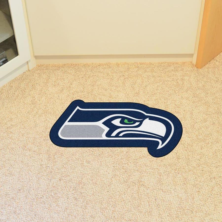 FANMATS Seattle Seahawks Mascot Mats Team Colors Irregular Indoor ...