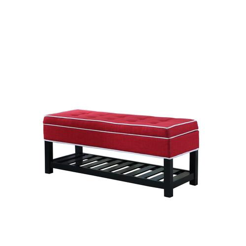 ORE International Modern Red Storage Bench in the Indoor Benches ...