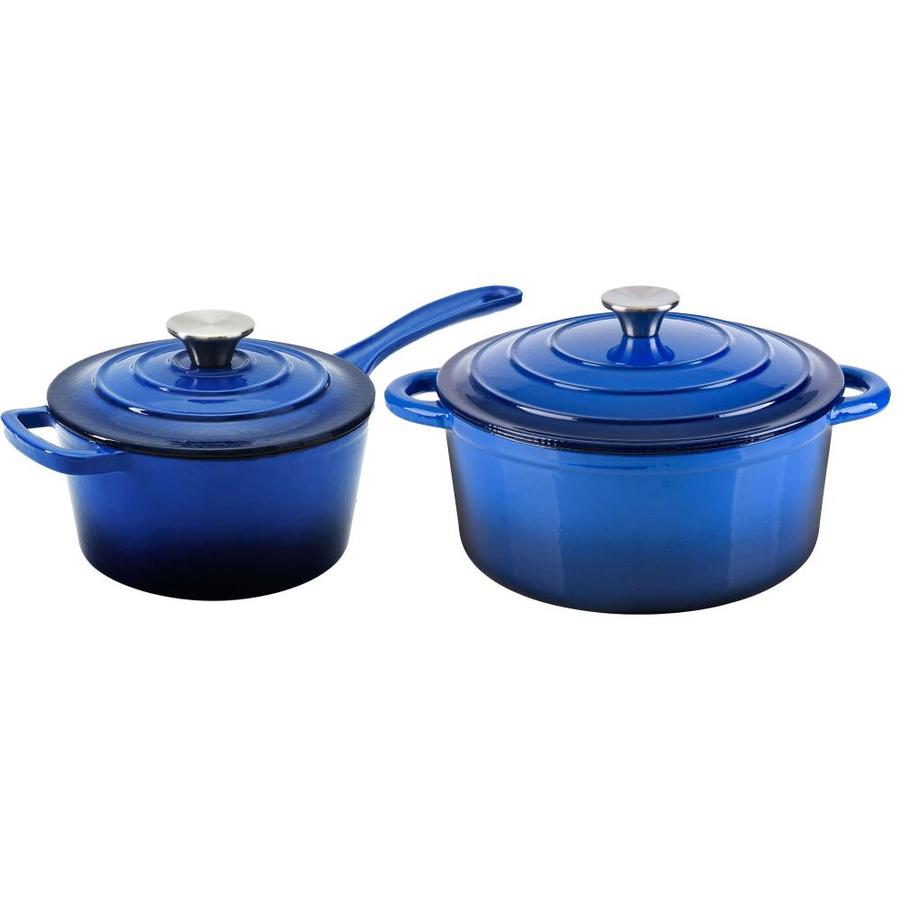 Hamilton Beach 4-Piece 10.24-in Cast Iron Cookware Set Lid(s) Included ...