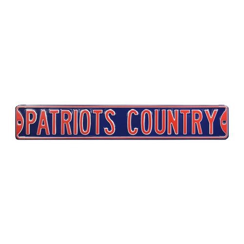 Authentic Street Signs New England Patriots 6-in x 36-in Metal Blank ...