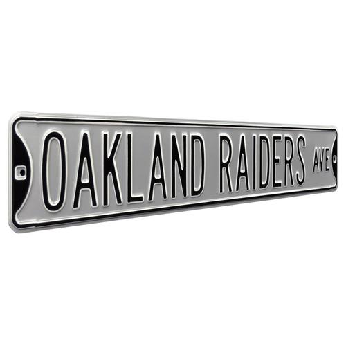 Authentic Street Signs Oakland Raiders 6-in x 36-in Metal Blank Sign in ...