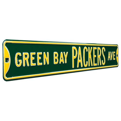 Authentic Street Signs Green Bay Packers 6-in x 36-in Metal Blank Sign ...