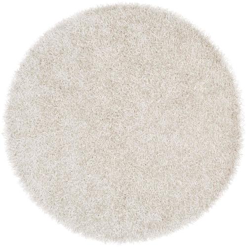 Surya Vivid White Round Indoor Handcrafted Area Rug (Common: 9 x 9 ...