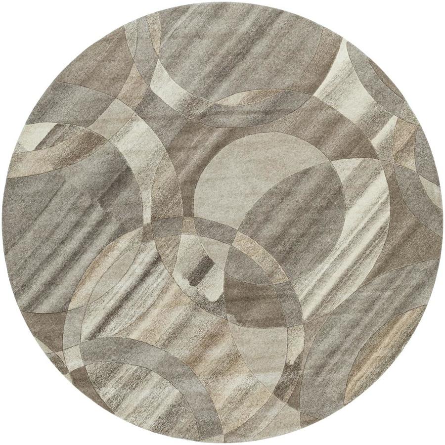 Surya Forum 8-ft Round Modern Area Rug Grey at Lowes.com