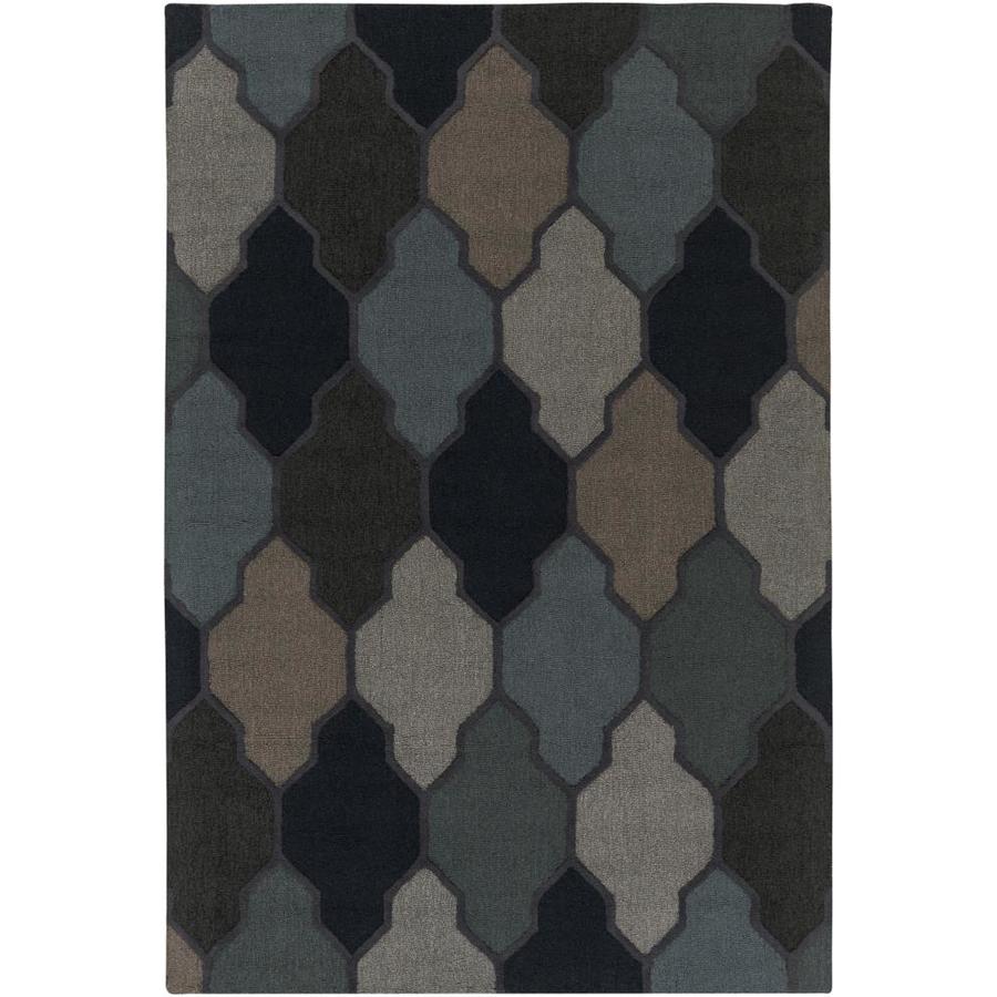 Surya Pollack 9 x 13 Charcoal Indoor Trellis Handcrafted Area Rug in ...