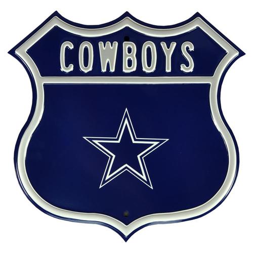 Authentic Street Signs Dallas Cowboys Route Signs Metal Frameless 16-in ...