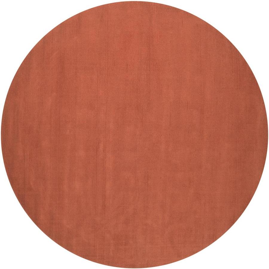 Surya Mystique Burnt Orange Round Indoor Solid Handcrafted Area Rug in ...