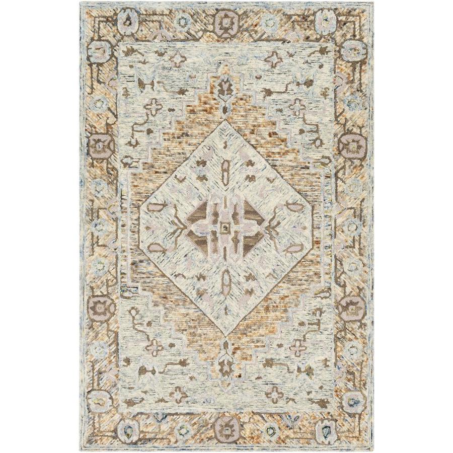 Surya Avon 8 x 10 Khaki Indoor Medallion Global Handcrafted Area Rug in ...