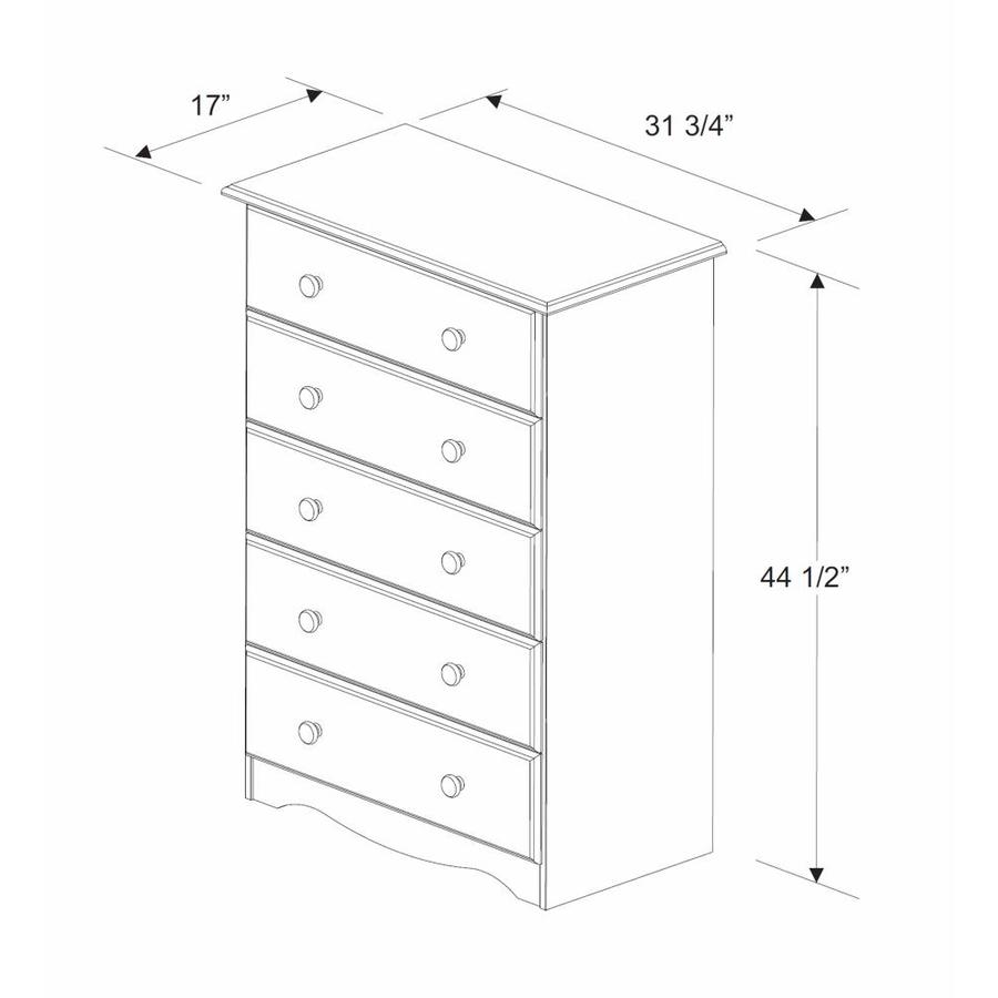 Palace Imports Mahogany Pine 5-Drawer Chest at Lowes.com