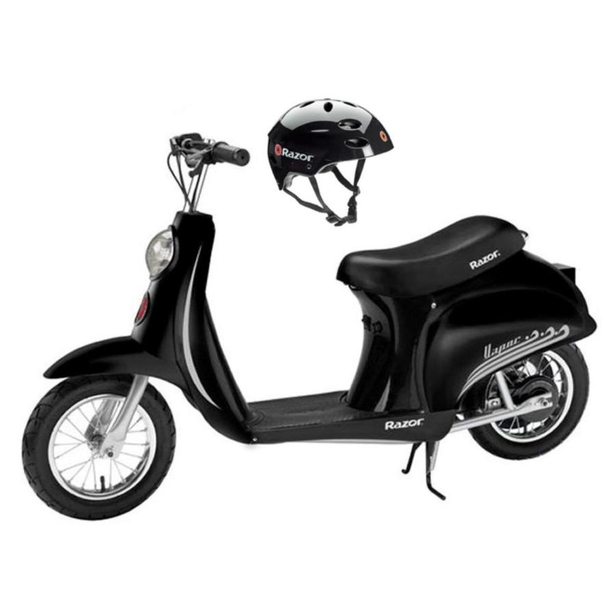 Razor Pocket Mod Vapor Electric Scooter (Black) and Youth Sport Helmet ...