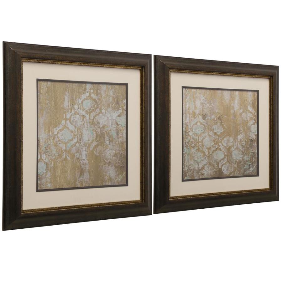 StyleCraft Home Collection Brown Wood Framed 31.6-in H x 31.6-in W ...