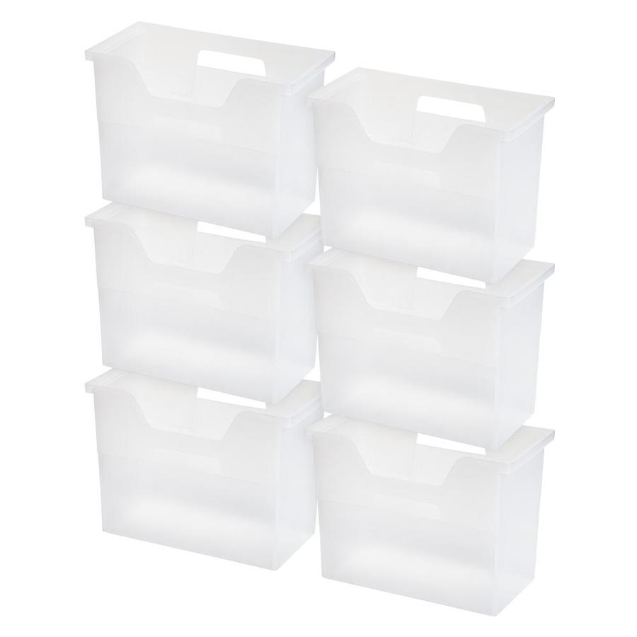 IRIS 6-Pack 1-Gallon (1-Quart) Clear Tote with Lidless Lid at Lowes.com