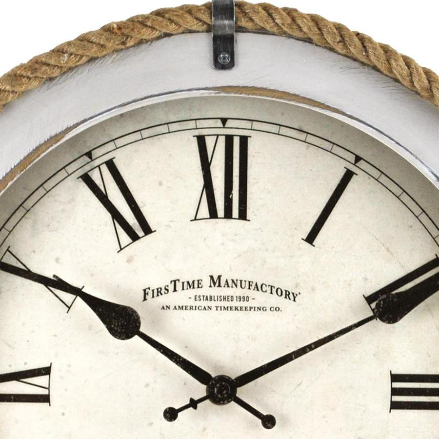 FirsTime FirsTime and Co.® Whitewashed Rope Wall Clock in the Clocks ...