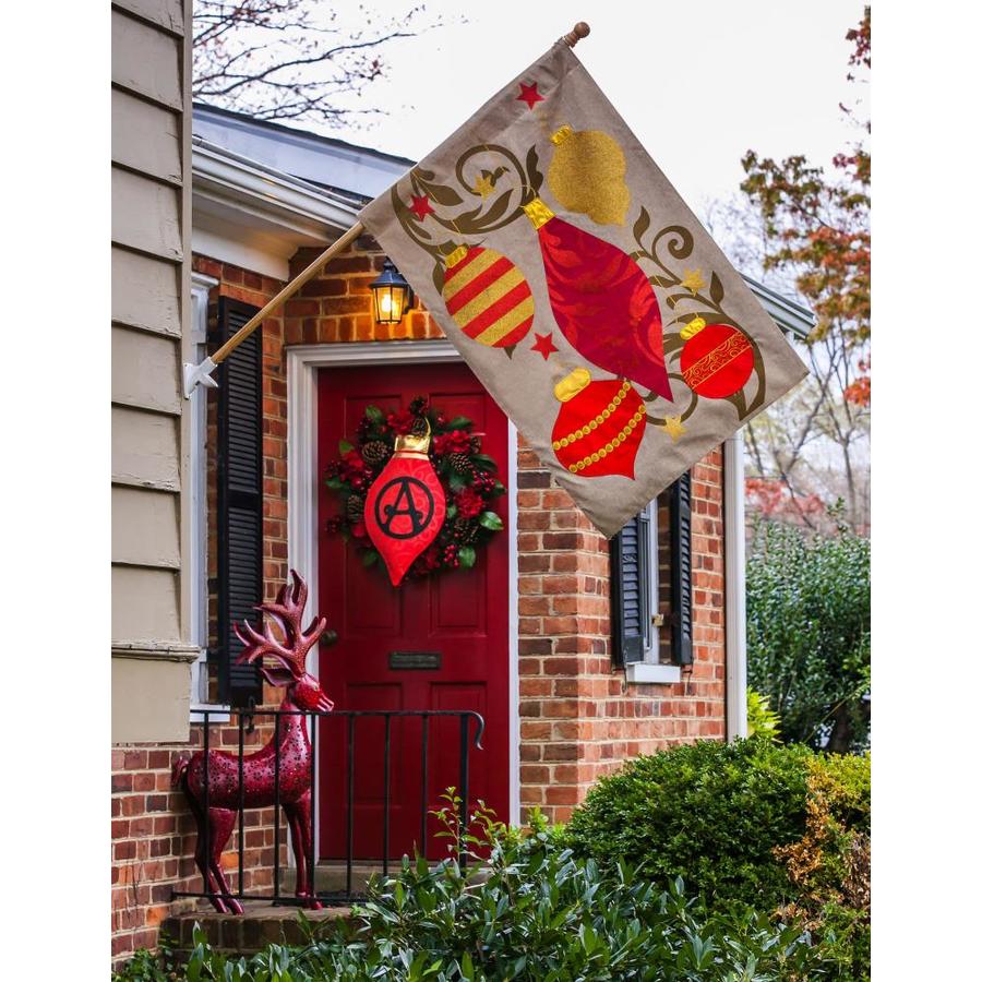 Evergreen 2.3-ft W x 3.6-ft H Christmas House Flag in the Decorative ...