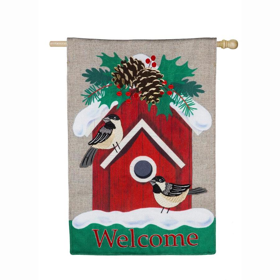 Evergreen 2.3-ft W x 3.6-ft H Christmas House Flag at Lowes.com