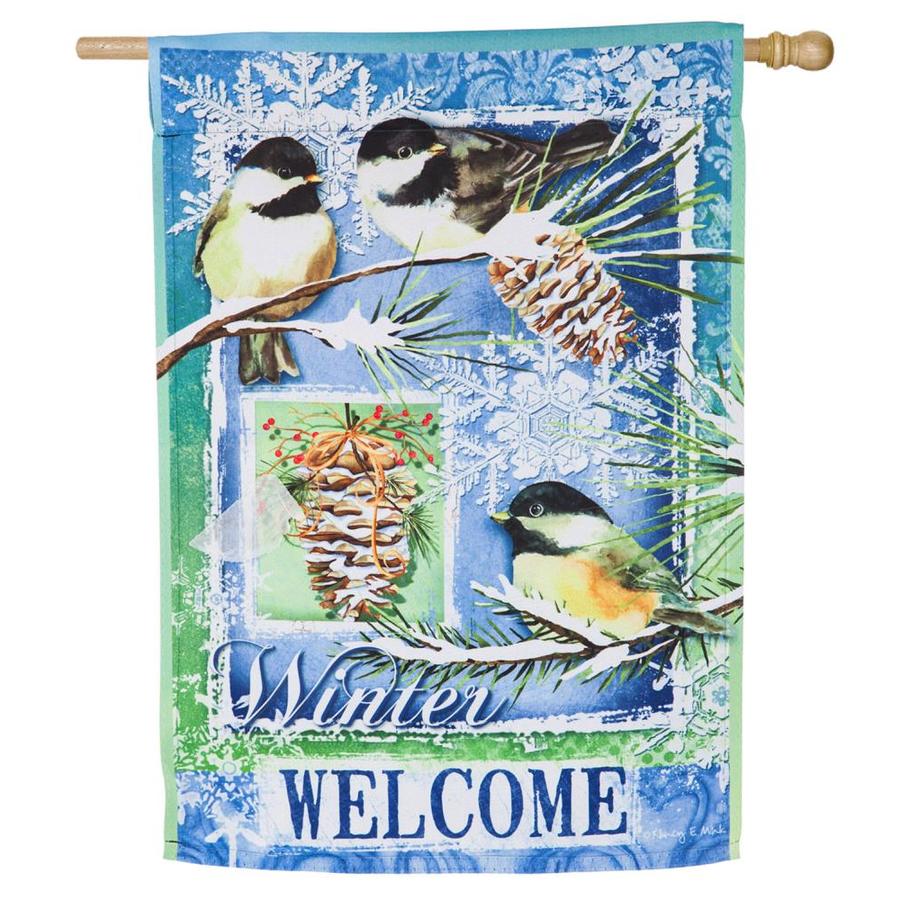 Evergreen 2.3-ft W x 3.6-ft H Winter House Flag in the Decorative ...