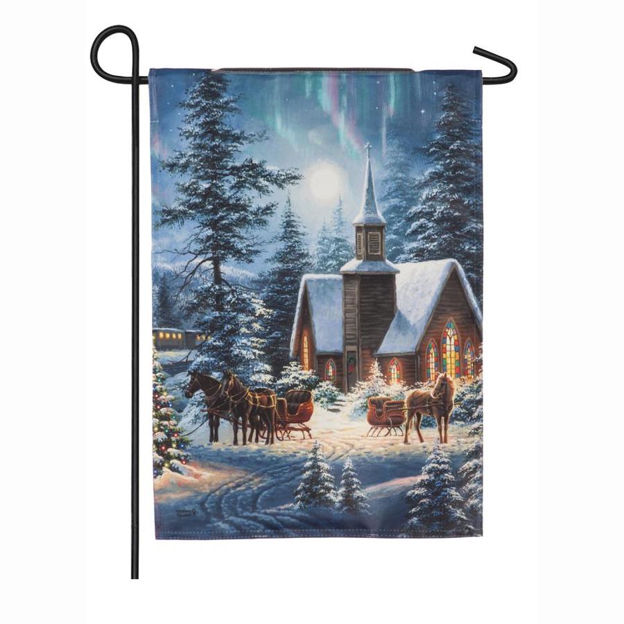 Evergreen 1-ft W x 1.5-ft H Christmas Garden Flag in the Decorative ...