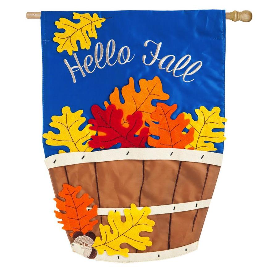 Evergreen 2.3-ft W x 3.6-ft H Fall House Flag in the Decorative Banners ...