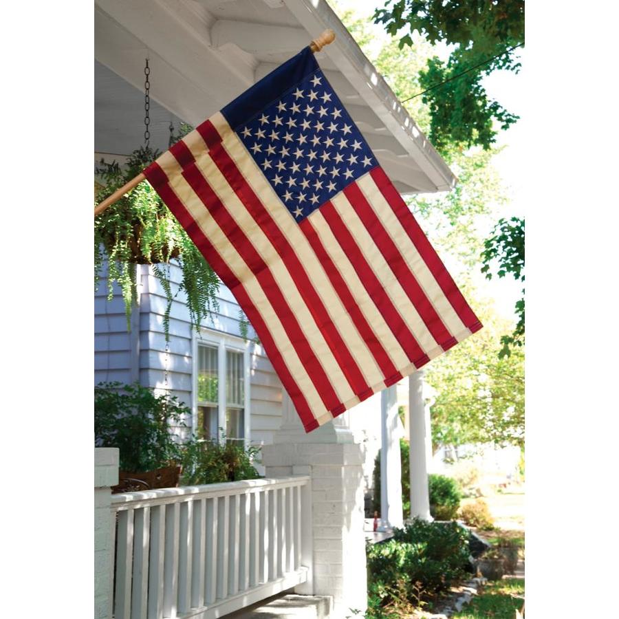 Evergreen 2.3-ft W x 3.6-ft H American House Flag in the Decorative ...