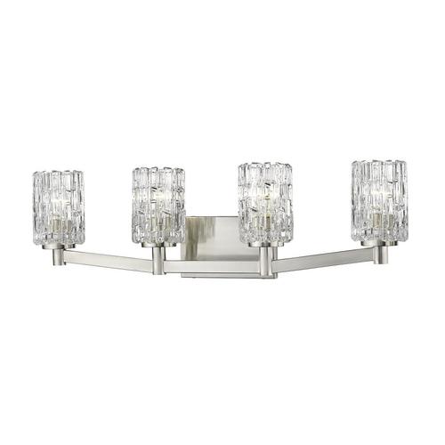 Z-Lite Aubrey 4-Light Nickel Transitional Vanity Light at Lowes.com