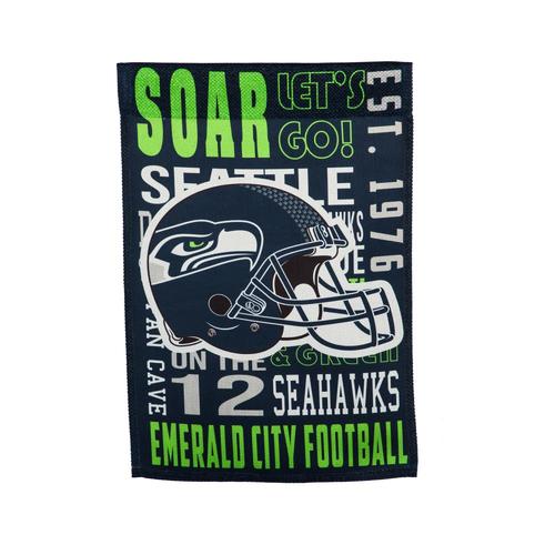 Team Sports America 1-ft W x 1.5-ft H Seattle Seahawks Garden Flag in ...