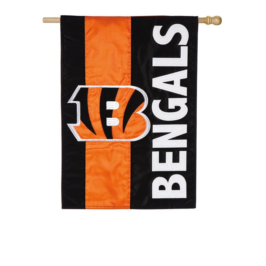 Team Sports America 2.3-ft W x 3.6-ft H Embroidered Cincinnati Bengals ...