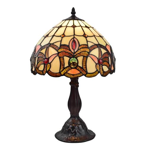 Amora Lighting 15-in Multi Incandescent Table Lamp with Glass Shade at ...