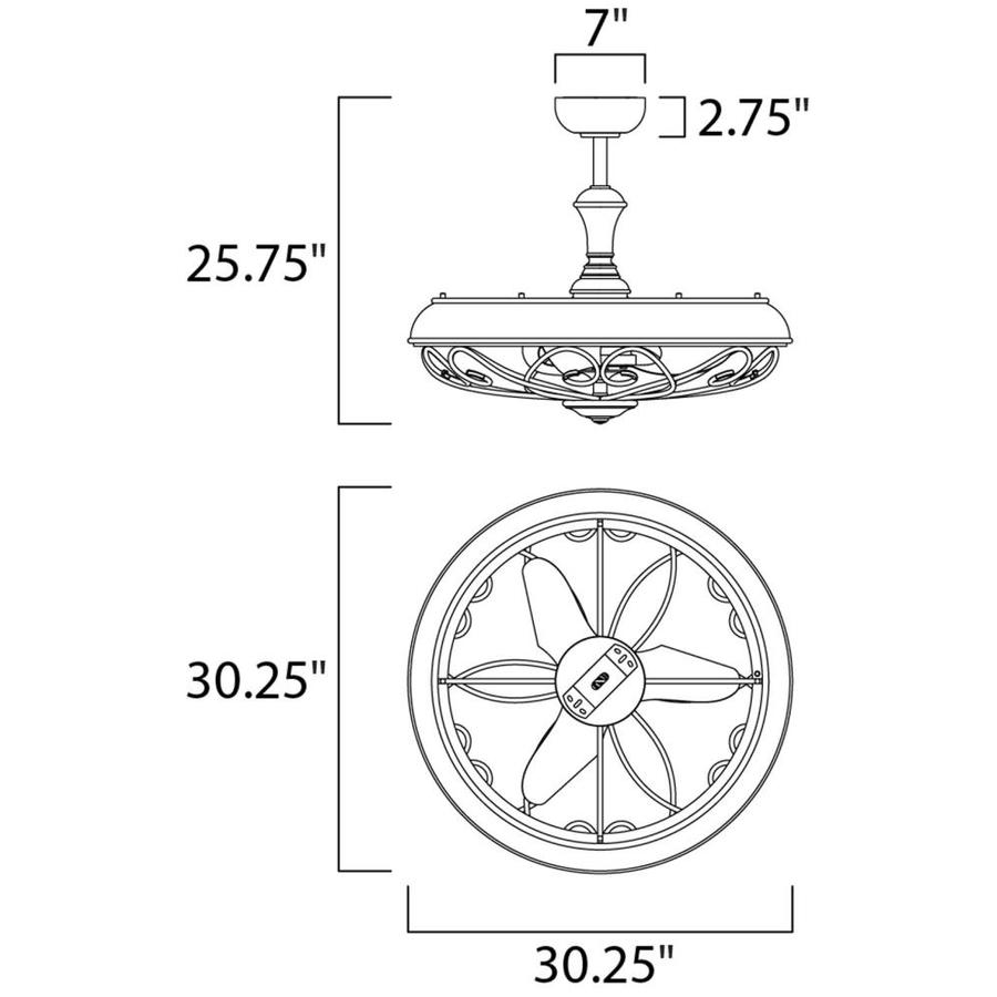 Maxim Lighting Tuscany 30.25-in Matte Bronze Integrated LED Indoor ...