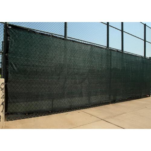 NCSNA 8-ft x 50-ft L Dark Green HDPE Chain Link Fence Screen in the ...