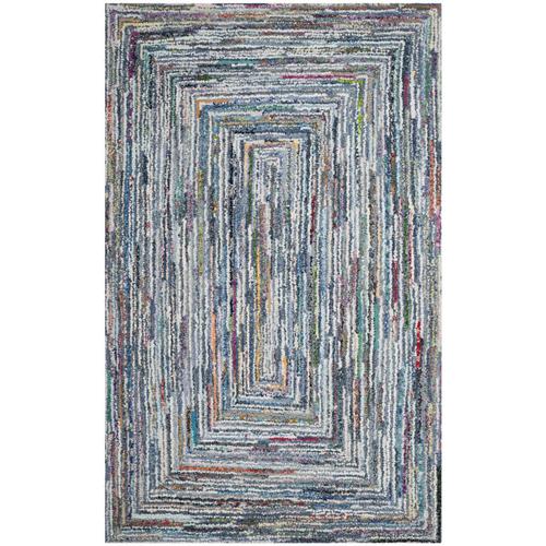 Safavieh Nantucket Hermon 5 x 8 Multi Indoor Abstract Handcrafted Area ...