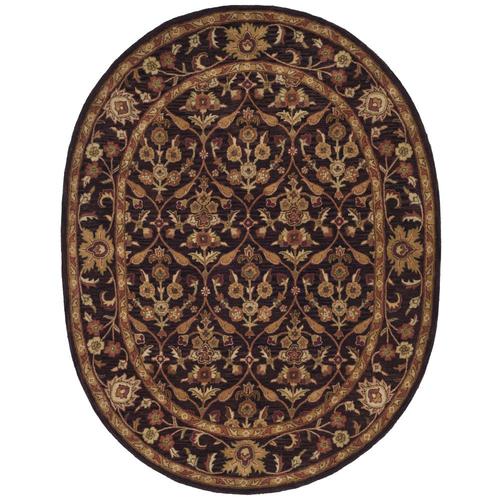 Safavieh Antiquity Muska 8 x 10 Dark Plum/Gold Oval Indoor Floral ...