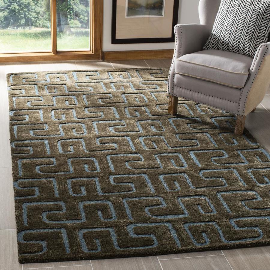Safavieh Soho Toile Brown/Light Blue Indoor Handcrafted Throw Rug ...
