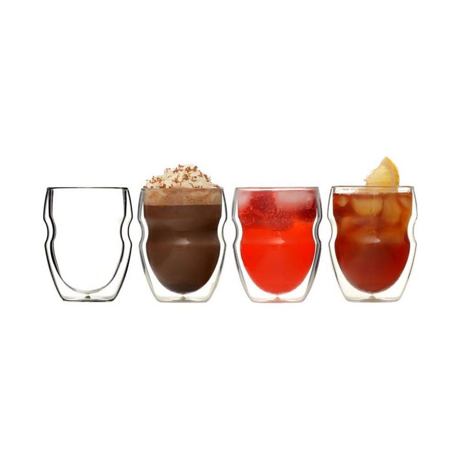 Ozeri 8-fl oz Glass-Cup Set in the Drinkware department at Lowes.com