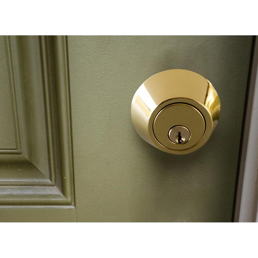 Design House Double Cylinder Polished brass deadbolt in the Deadbolts ...