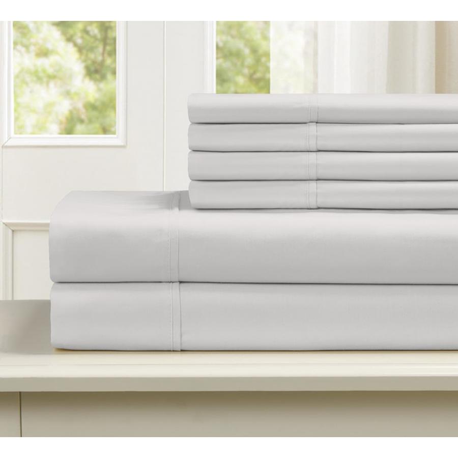 MHF Home Twin Cotton Blend 4-Piece Bed Sheet in the Bed Sheets ...