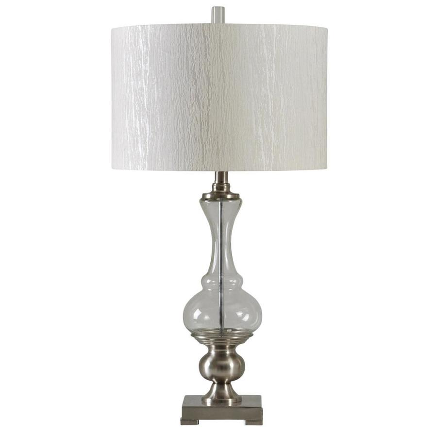 StyleCraft Home Collection 31-in Brushed Steel, Clear Incandescent ...