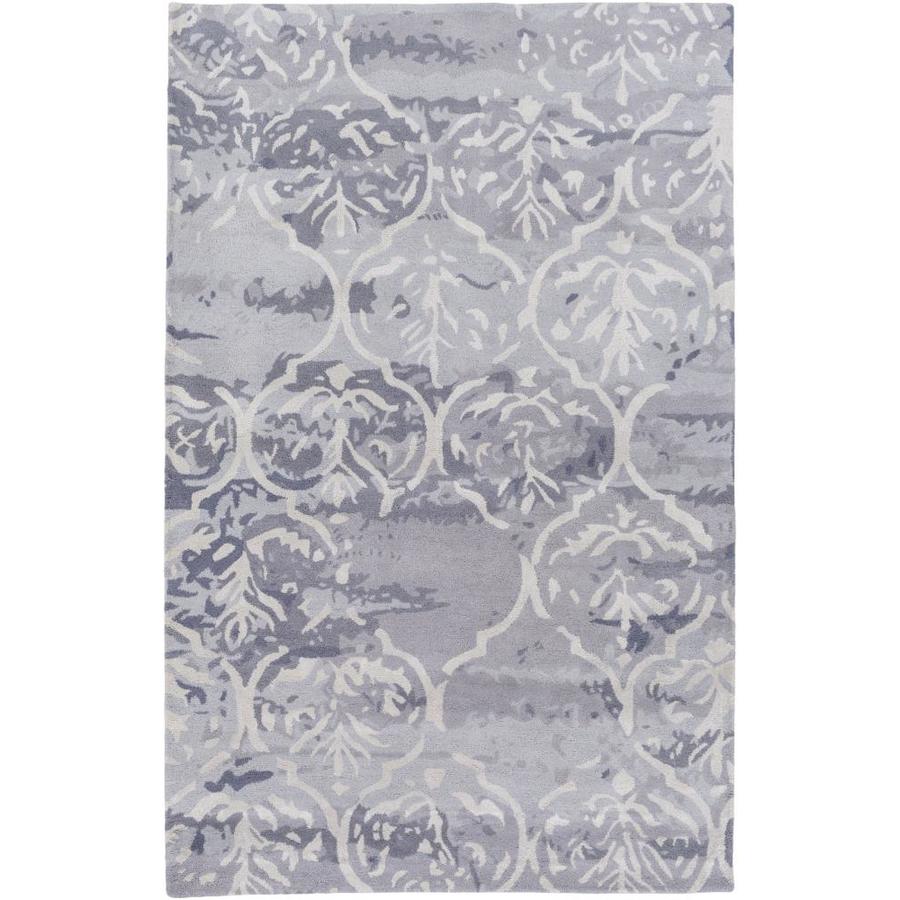 Surya Pacific 8 x 10 Light Gray Indoor Damask Farmhouse/Cottage ...