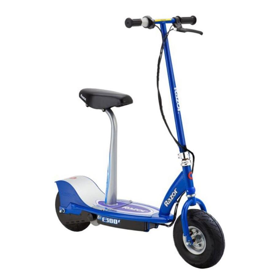 Razor E300S Seated Electric Motorized Scooter (Blue) and Youth Helmet ...