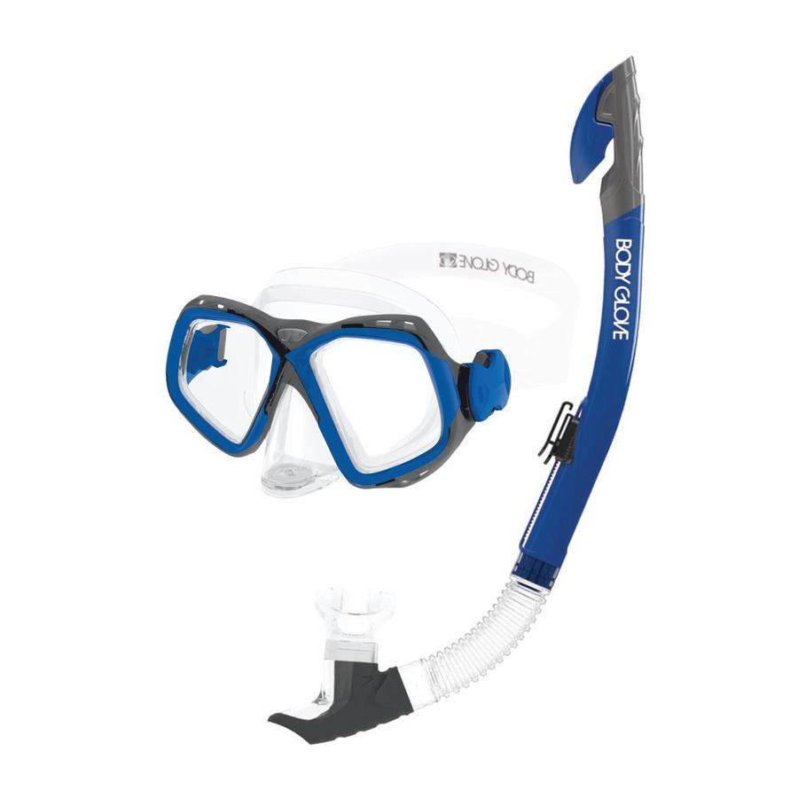 Body Glove Medium Fiji Mask with Camera Mount and Snorkel Set, Blue ...