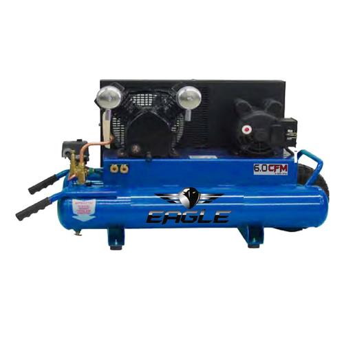 EAGLE 8-Gallon Single Stage Portable Electric Horizontal Air Compressor ...