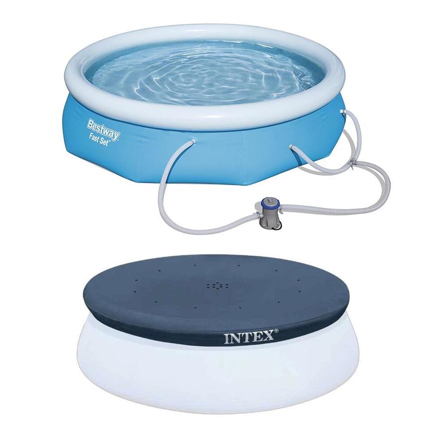 Bestway 10-ft x 10-ft x 30-in Round Above-Ground Pool in the Above ...