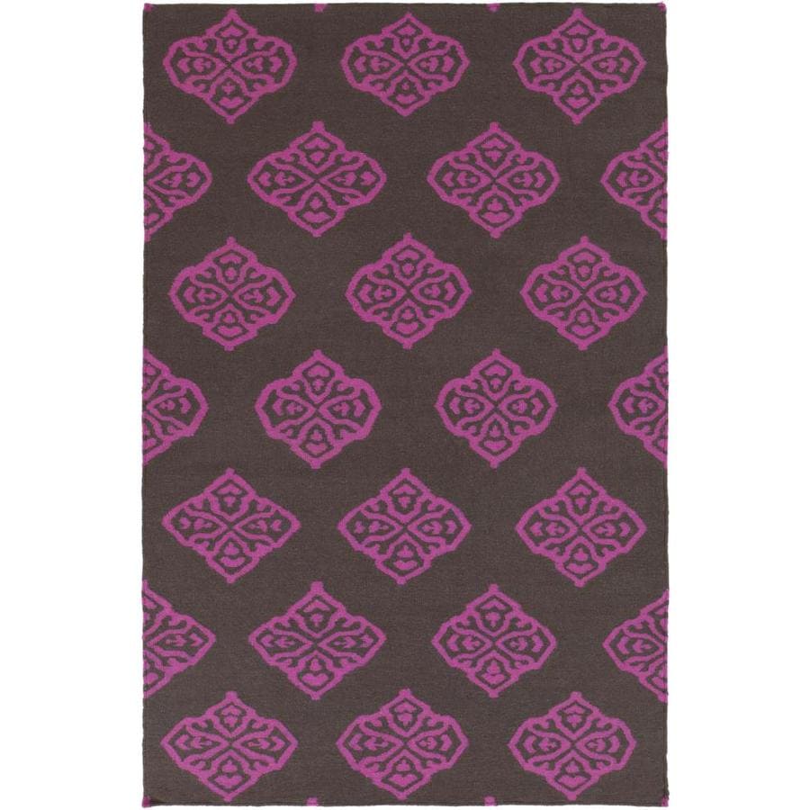 Surya Frontier 2 x 3 Fuschia Indoor Damask Mid-Century Modern ...